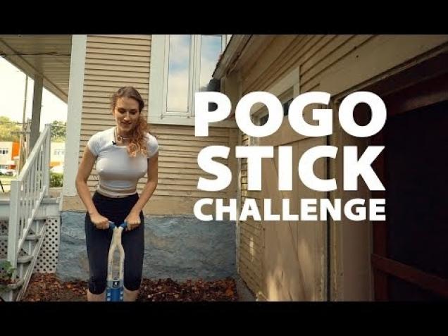 Bra Vs No Bra Pogo Stick Wow Video Ebaums World