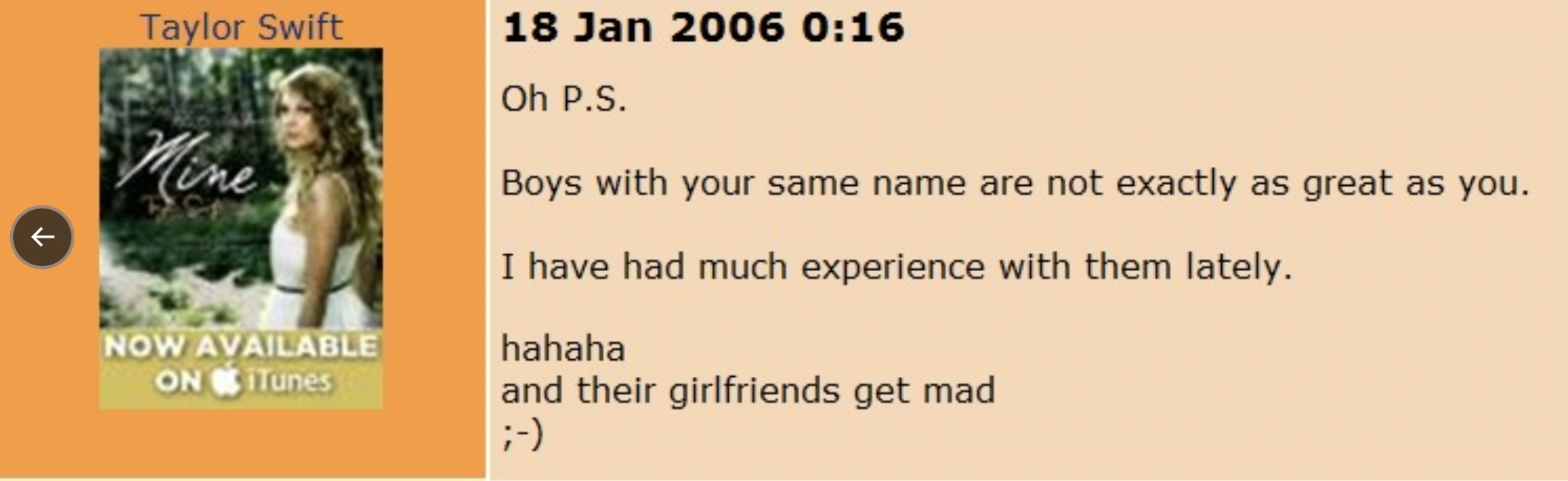20 Old Taylor Swift MySpace Posts She Might Regret | eBaum's World