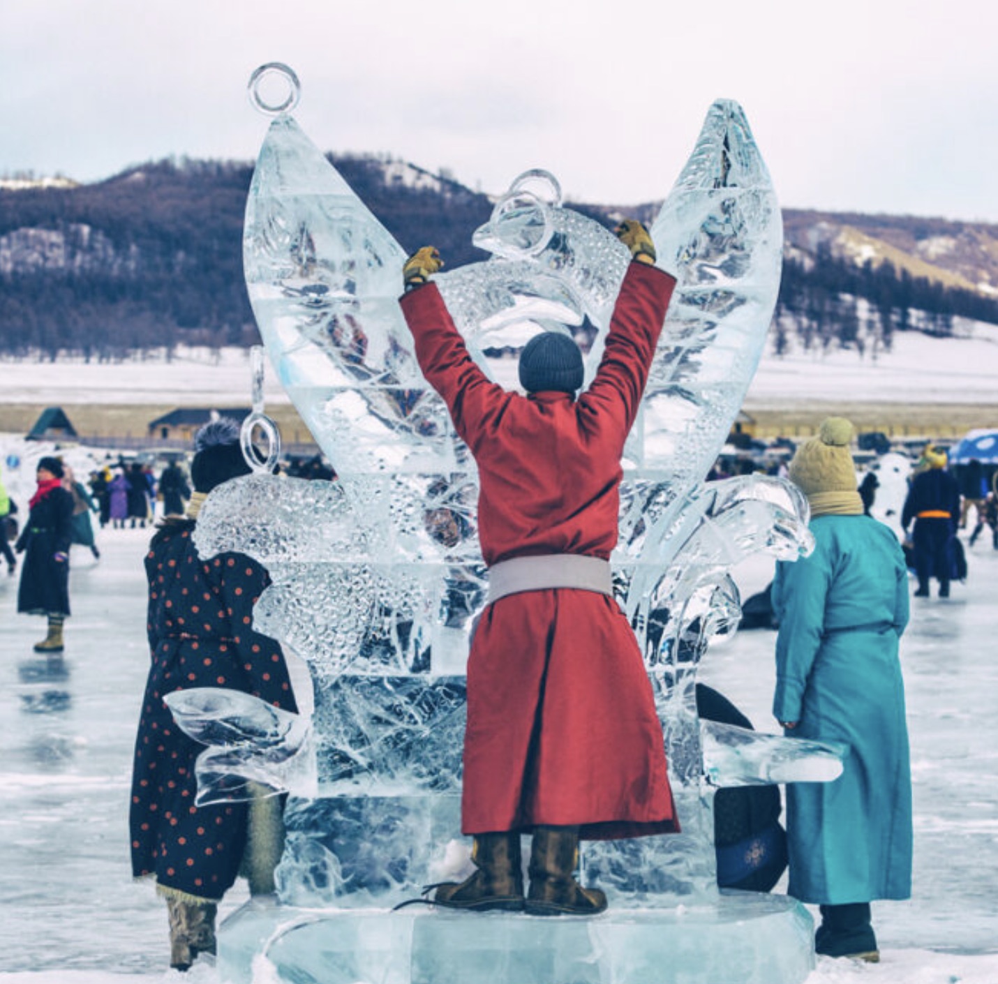 The World's Coldest Festival: The Mongolian Lake | eBaum's World