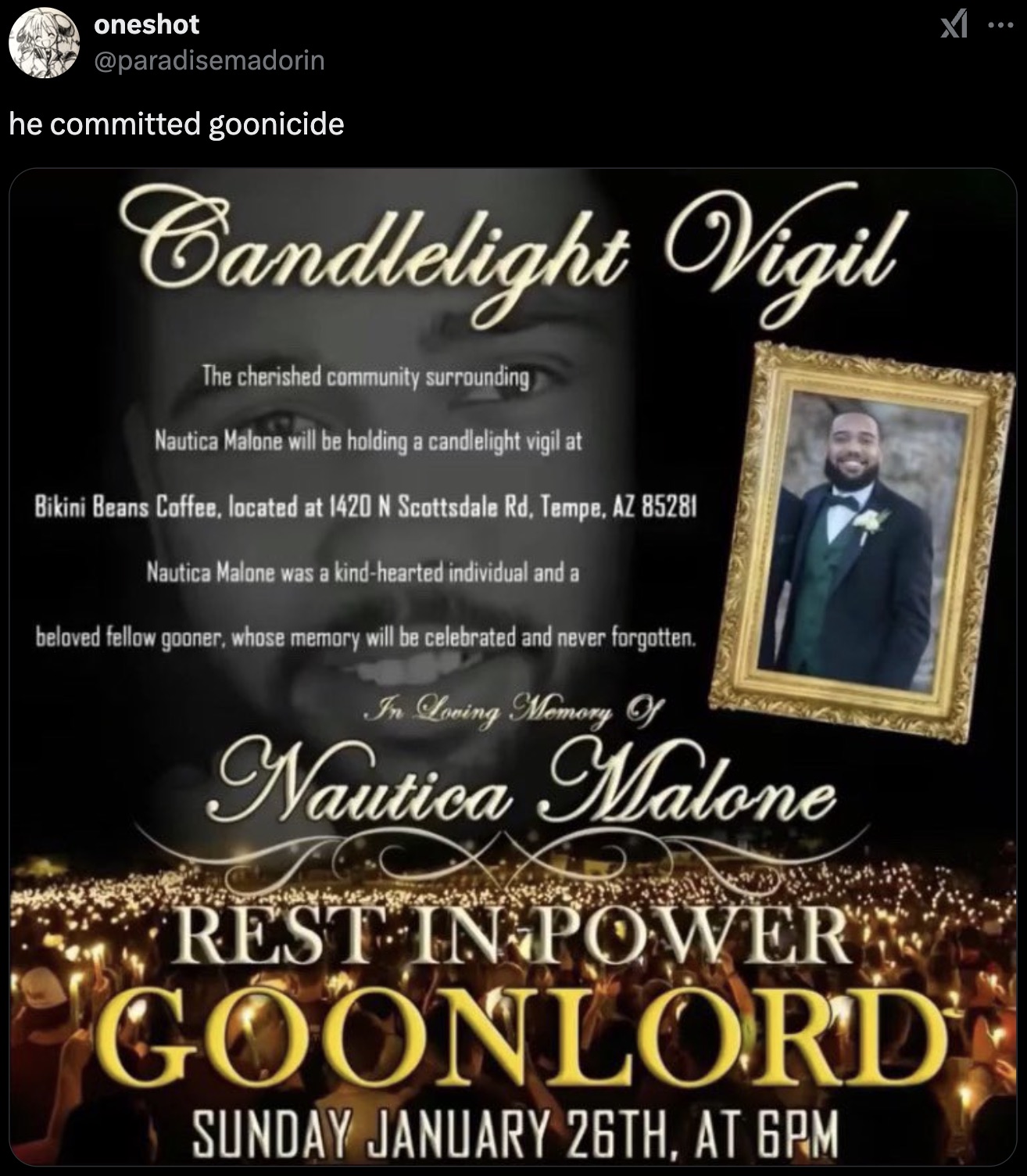 Arizona Incels Held 'Gooneral' Candlelight Vigil for the 'Goonicide ...