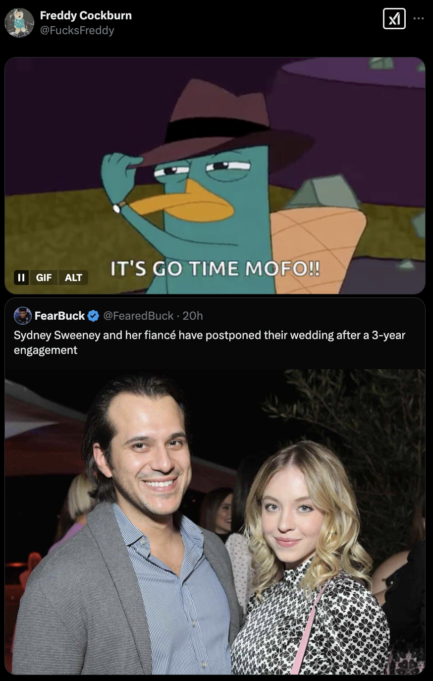 The Internet Is Celebrating Sydney Sweeney Postponing Her Wedding ...