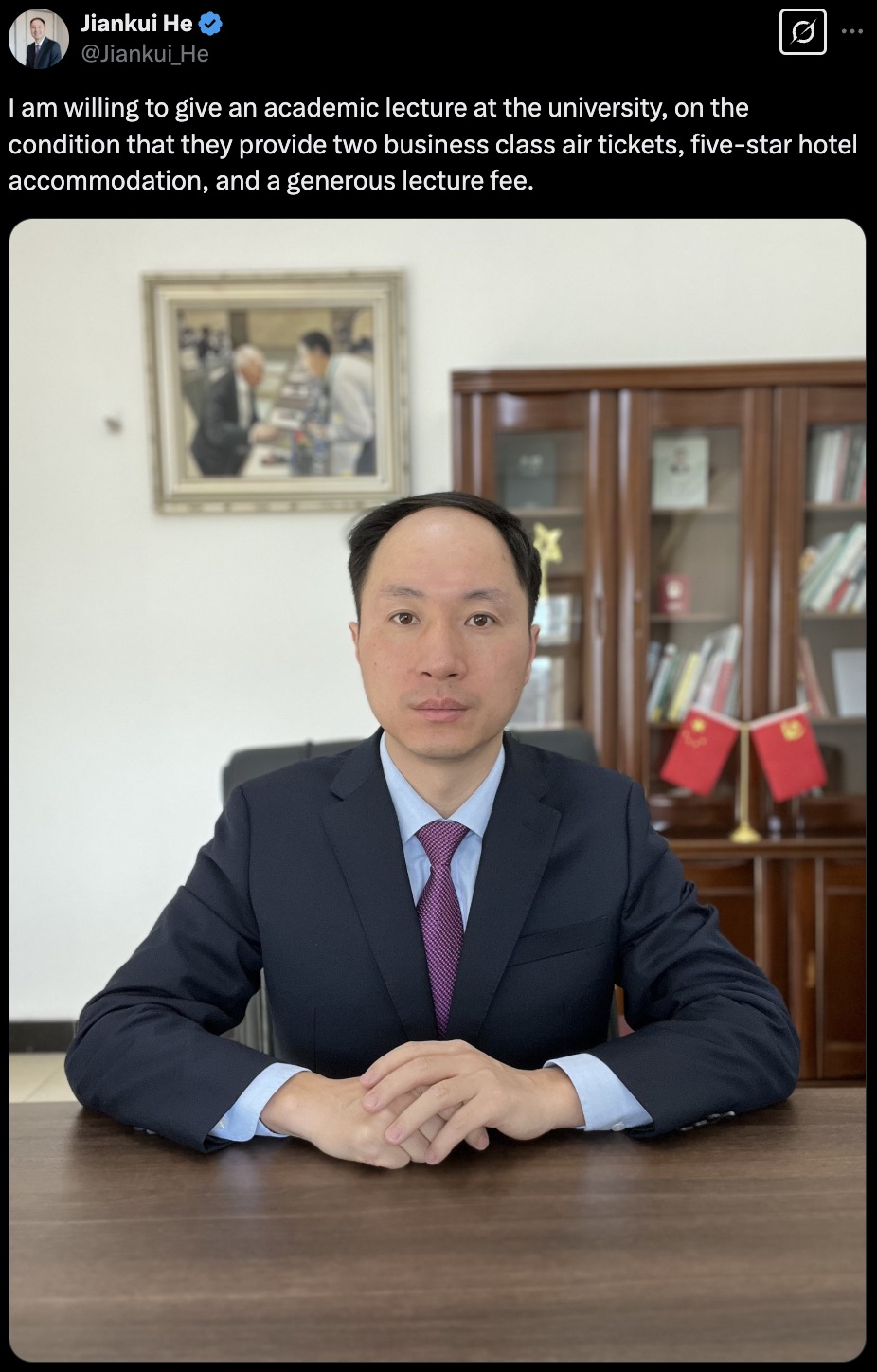 20 Villainous Tweets from Evil Scientist Jiankui He | eBaum's World