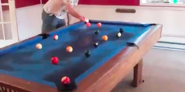 Pool Table Fire Trick Goes Very Wrong - Wow Video | eBaum's World