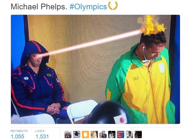 Michael Phelps' Game Face Becomes Instant Meme #Phelpsface - Funny ...