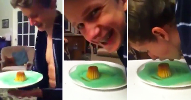 Eating Flan Goes Terribly Wrong - Facepalm Video | eBaum's World