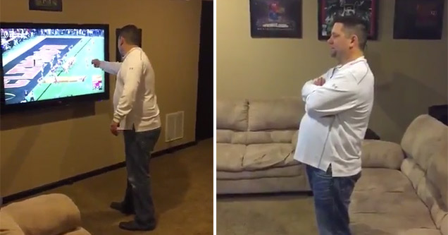 Angry Alabama Fan Punches His TV and Breaks It After Clemson Wins ...