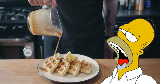 Guy Creates Homer Simpson's Space Age Out-Of-This-World Moon Waffles ...