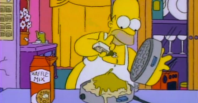 Moon Waffles By Homer Simpson Get Made In Real Life! - Ftw Video ...