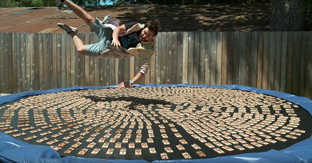 Slo Mo Guys Jump Into 1,000 Mouse Traps - Wow Video | eBaum's World
