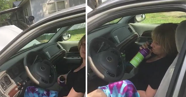 Lady Crashes Into Multiple Cars And Starts Huffing Keyboard Cleaner ...