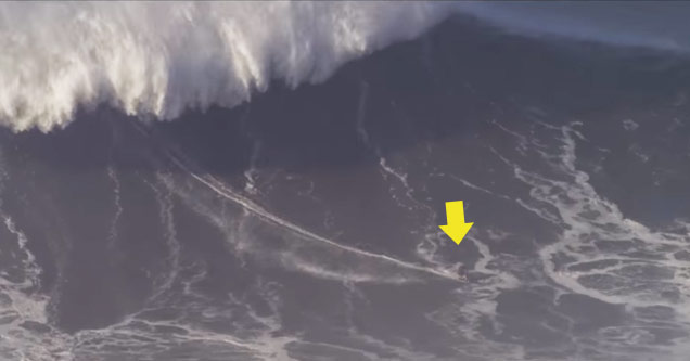 Absolute Badass Surfs a 115 Foot Tall Wave in Portugal - Ftw Video ...