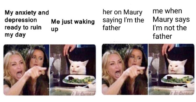 Angry Woman White Cat Meme Generator Angry Women Yelling At Confused 