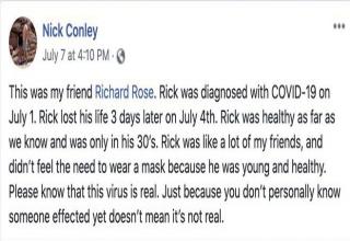 First Richard Rose Mocked COVID-19, Then He Got It and Died - Wow ...