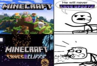 36 Memes from Minecraft's Surprise Caves & Cliffs Update - Funny ...