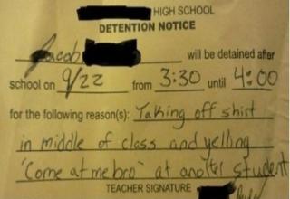 Hilarious Reasons Students Got Detention - Funny Gallery | eBaum's World