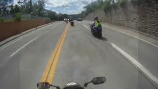 Motorcycle Rider Pops Wheelie Right Into Back of Cop Car - Video ...