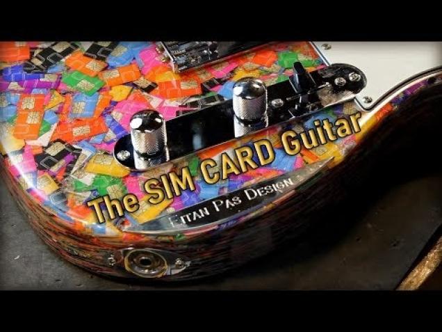 Guy Builds a an Electric Guitar Out of 13000 Sim Cards - Wow Video ...