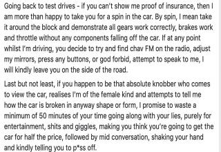 Lady Posts a Brutally Honest Car Ad that Cuts Through Potential Buyers ...
