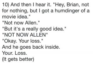 Doofus Interrupts Movie Producer's Mourning to Pitch a Real "Humdinger ...