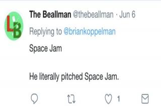 Doofus Interrupts Movie Producer's Mourning to Pitch a Real "Humdinger ...