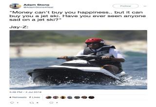 Jay-Z Looking Miserable On A Jet Ski Get The Meme Treatment - Funny ...